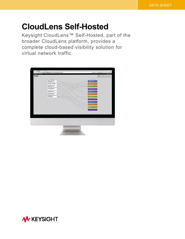 CloudLens Self-Hosted PDF Asset Page | Keysight